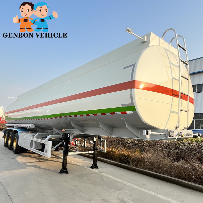 Genron 45000L 3 axles 3 silos fuel tanker semi trailer tanker truck for sale
