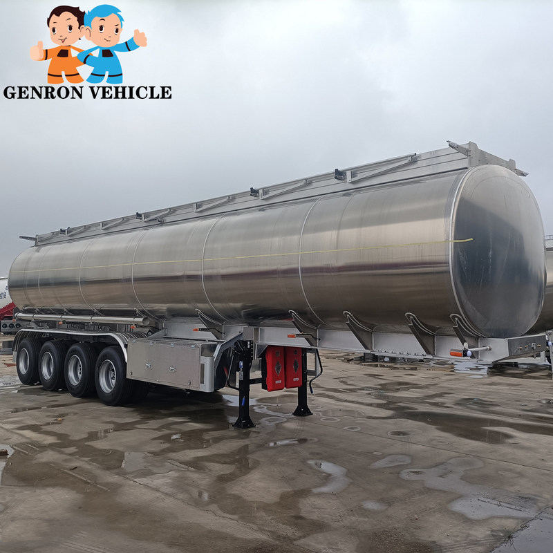 Congo 4 axles aluminum alloy 4 compartments 40000 L fuel tanker semi ...