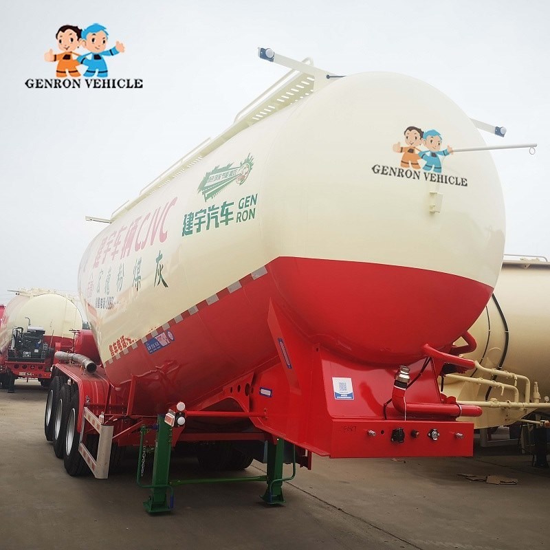 Factory Customized 3 Axle 50 CBM/40T Dry Bulk Cement /Wheat Flour ...