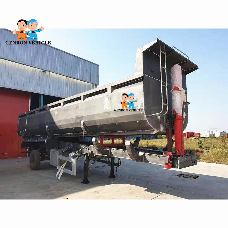 Heavy Duty Genron Brand U - Type Dump Semi Truck Trailer For Delivery ...