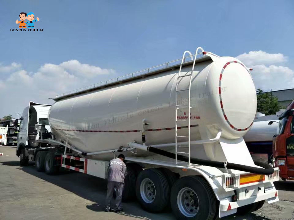 100cbm V Type Fly Ash 80T Loading Cement Tanker Trailer