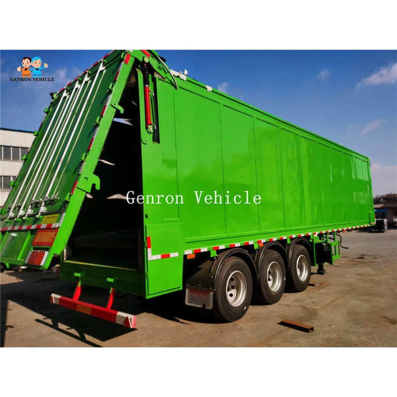 3 4 Axles Van Type Container Crawler Dump Semi Trailers With Automatic ...