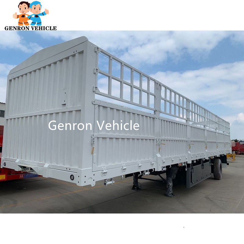 4 Axles White Storage Semi Trailer Transport For Vegetables Fruits ...