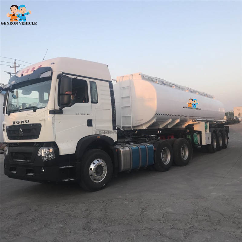 3 Axles 32000 Liters Liquid Tanker Trailer Carbon Steel Diesel Fuel ...