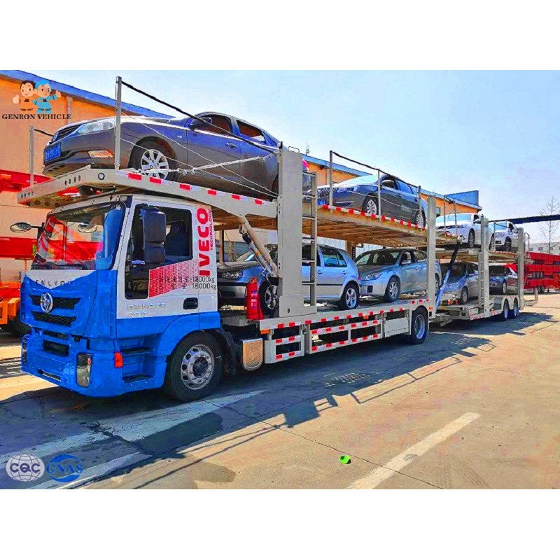 16 Tons 3 Axles 18 Wheeler Fuwa 15M Semi Car Hauler Trailer