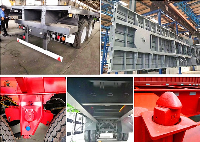 Genron GV030012 Freight 12M Flatdeck Container Semi Trailer