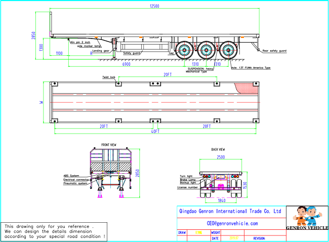 40ft Shipping Container Trailer