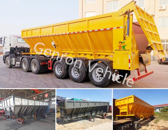 Genron 60T 4 Axle Grain Aluminum Dump Semi Trailers