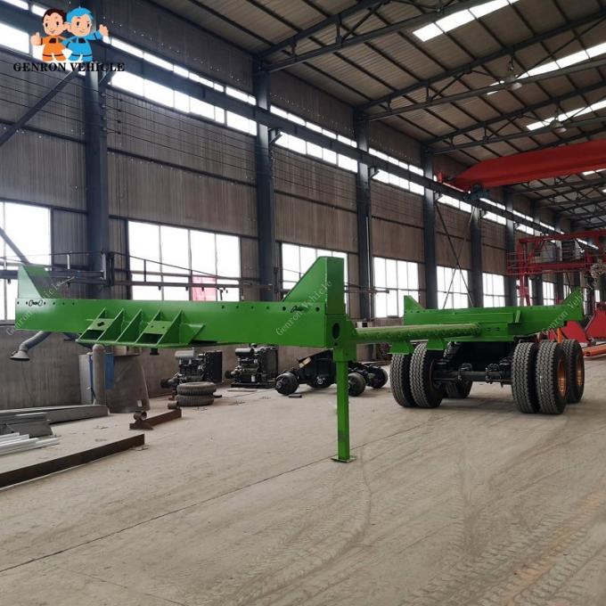Q345 2 Axles 60000kg Logging Semi Trailer With Bogie Suspension