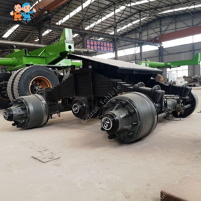 2 Axles Bogie Suspension 50T Logging Semi Trailer