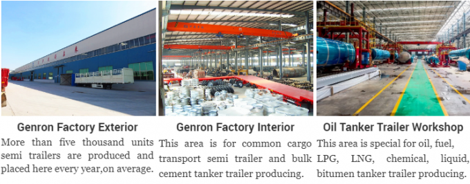 Extendable 3 Axles Genron Semi Truck Flatbed Trailer