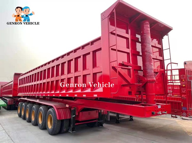 80T Heavy Duty U Type Rear Dump Semi Trailers Tipper Semi Trailer Iron ...