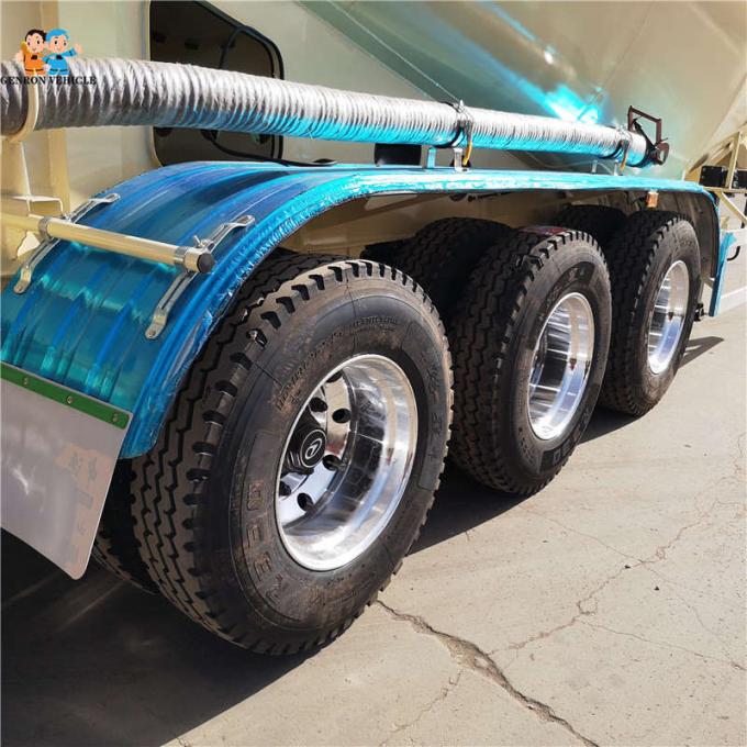 Genron Vehicle Bulk Cement Tanker Semi Trailer With HOWO Tractor