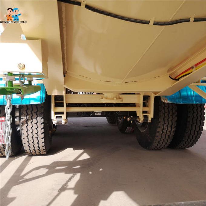Genron Vehicle Bulk Cement Tanker Semi Trailer With HOWO Tractor