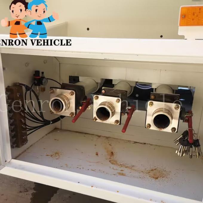 Genron 7000L 3axles 9silos carbon steel/aluminum fuel tanker semi trailer